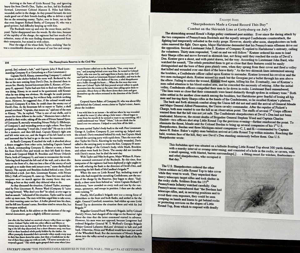 CIVIL WAR WIA GETTYSBURG CAPT 42d/190th PA INFANTRY BUCKTAIL RGT ...