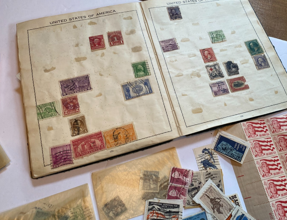 Vintage/Antique Stamp Collection~USA/Foreign/Non-Cancelled/Cancelled ...