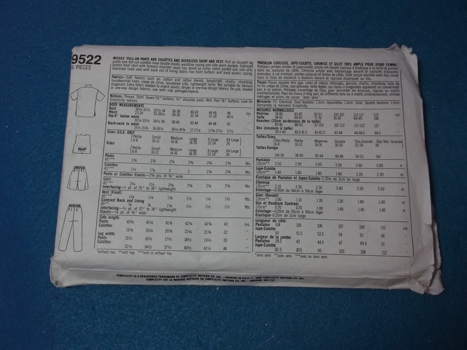 Simplicity Patterns ~ All Patterns are Size 6-26 ...