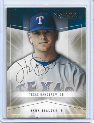Hank Blalock-Rangers-2005 SkyBox Autographics Insignia #55 (16/150) | eBay