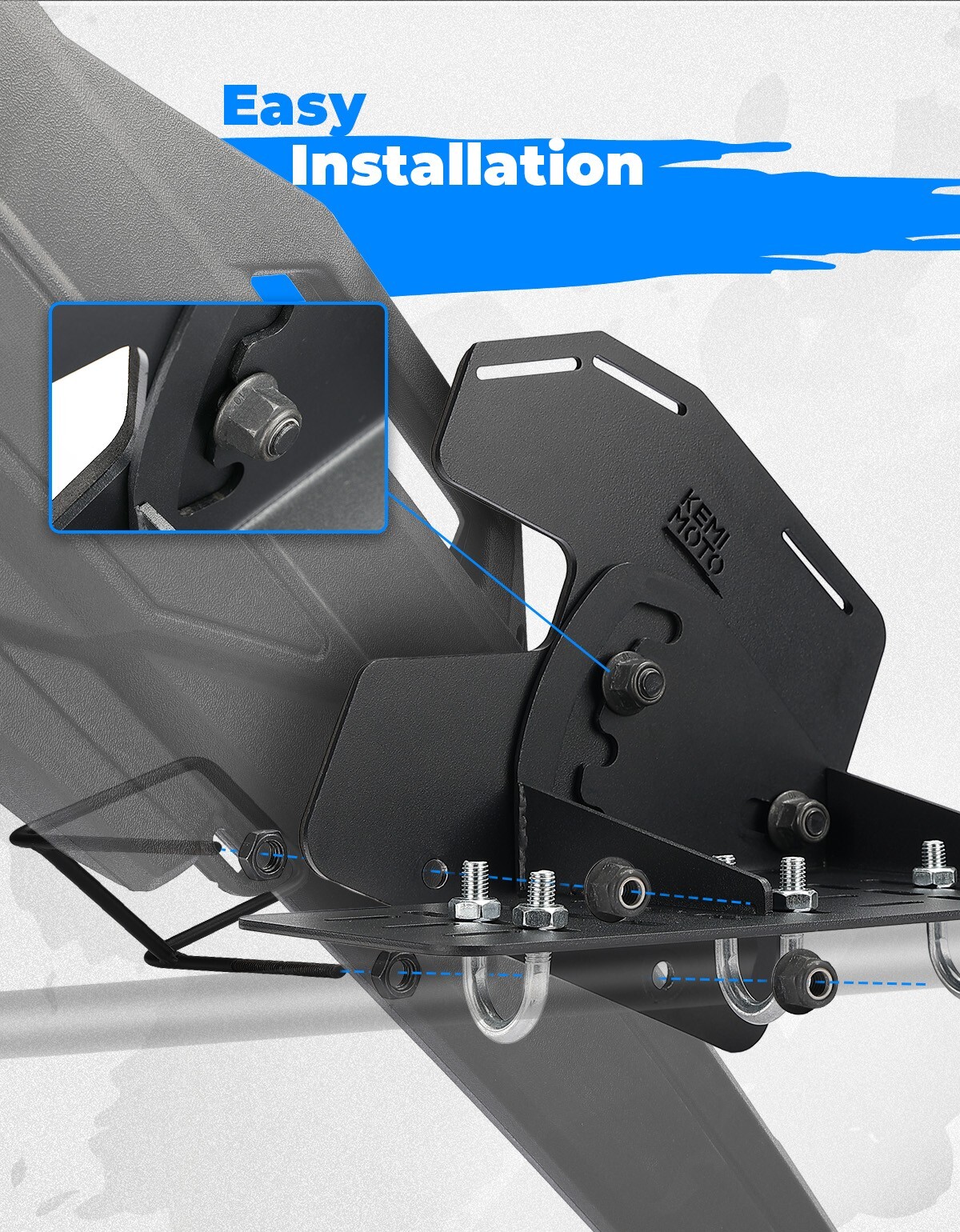 Universal Gun Boot Hard Case Holder Bracket ATV UTV for 0.78"-1.00 ...