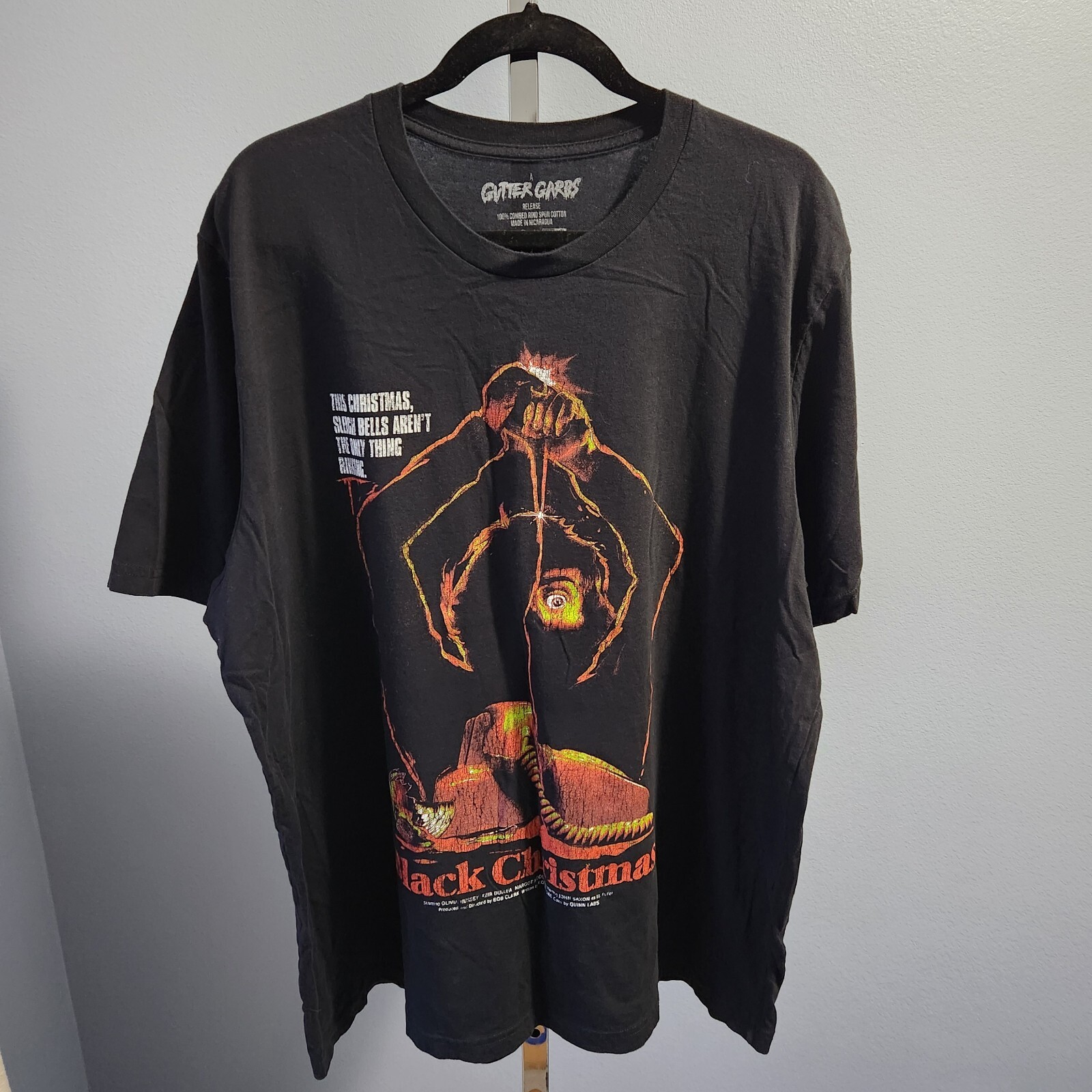 Black Christmas Graphic TShirt Gutter Garbs Adult 3XL Retro Horror ...