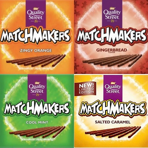 Quality Street Matchmakers Gingerbread Orange Mint Salted Caramel 120g ...
