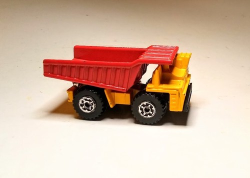 Vintage Matchbox Dump Truck Yellow Body Red Dumper-1989 | eBay