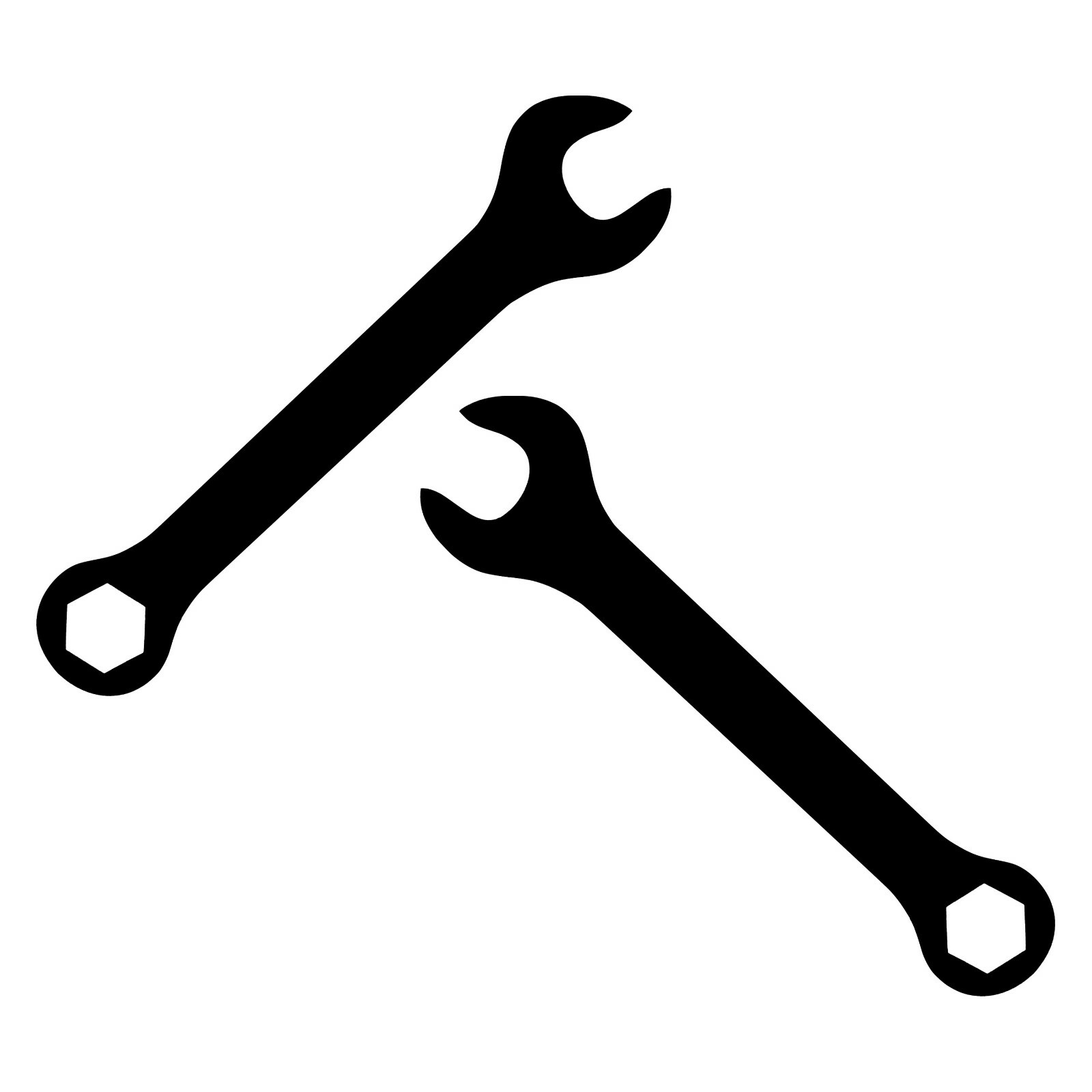 Wrench Sticker - 2 Pack of Mechanic Tool Decals - Choose Color and Size ...