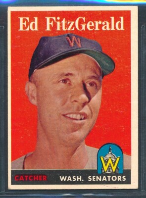 1958 Topps #236: ED FITZGERALD Washington Senators ~ EX to EX-MT | eBay