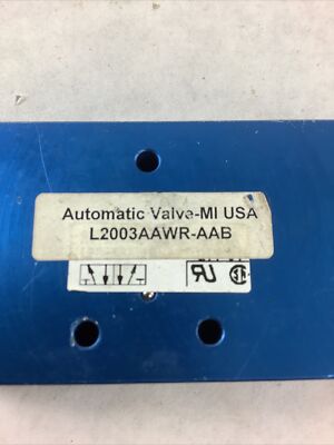 AUTOMATIC VALVE L2003AAWR-AAB / PNUEMATIC VALVE (Pre Owned) | eBay