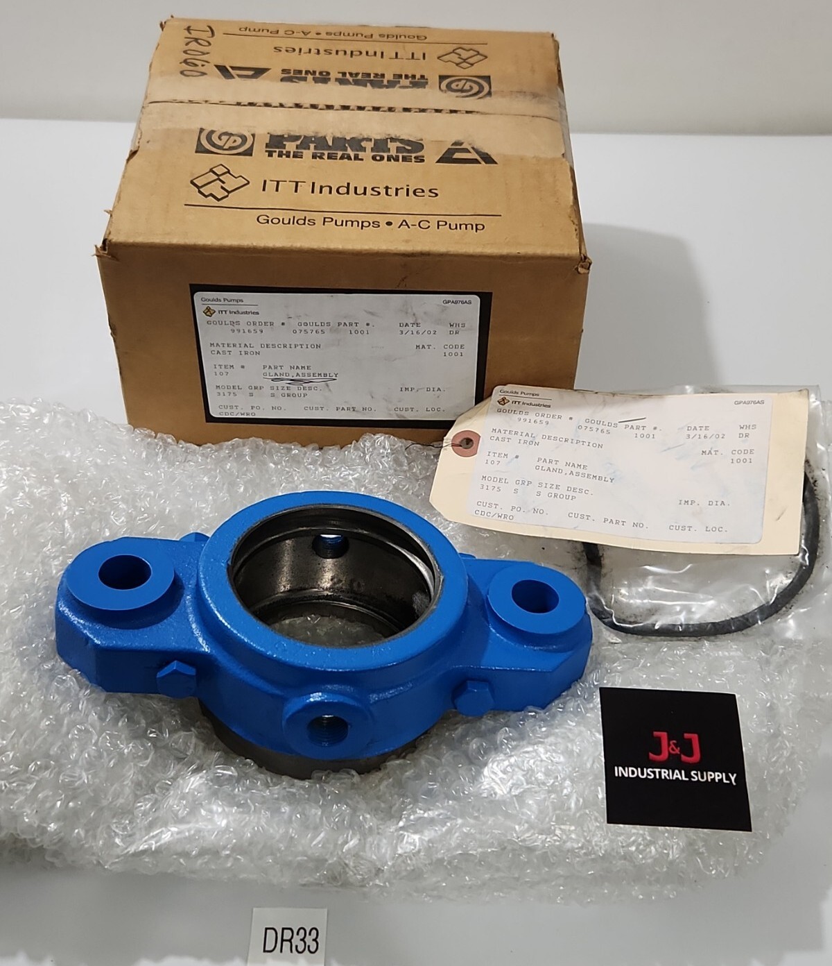 *NEW SURPLUS* ITT Gould 075765 1001 Cast Iron Gland Assembly + Warranty ...