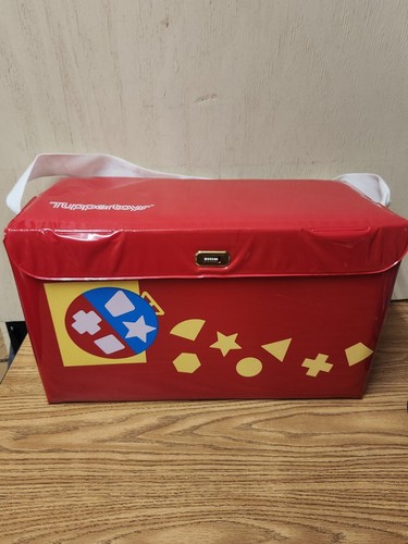 VTG TupperToys Tupperware Red Vinyl Large Storage Carry Tote Bag ...