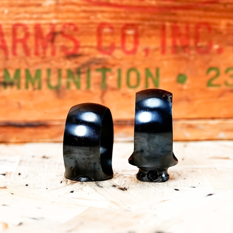 Maynard P. Buehler 1" Solid Scope Mount Ring Set Low Gloss Blued - New ...