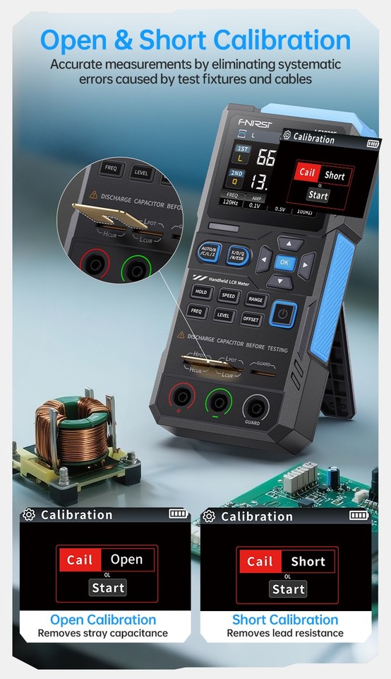 FNIRSI LC1020E LCR Bridge Tester Auto Transistor Capacitor Inductance ...