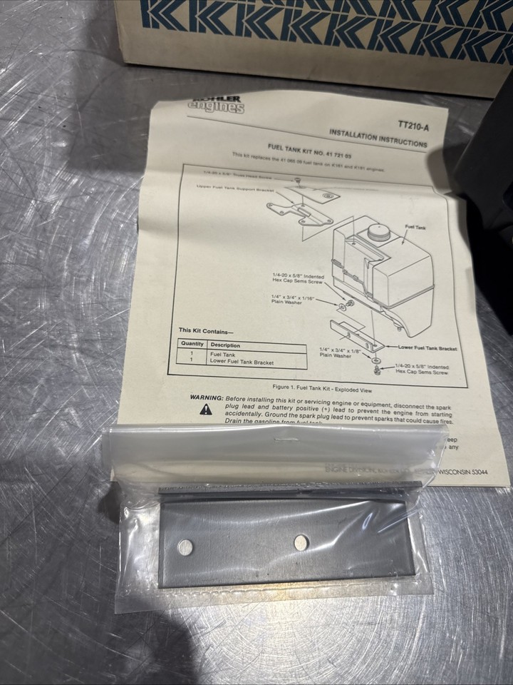 NOS Kohler Magnum 8 M8 Gas Tank Fuel Tank Kit 41 721 03 NLA | eBay