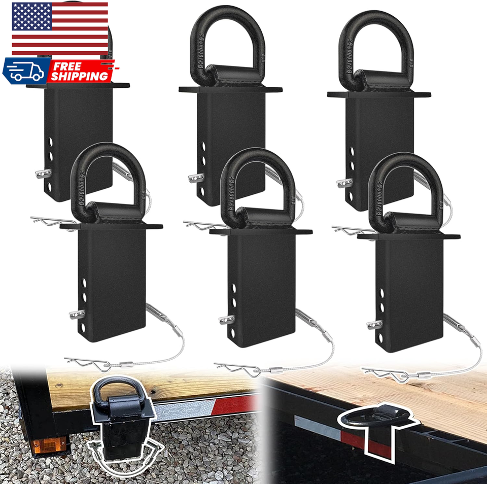 Stake Pocket D Rings 6Pcs 18000Lbs Heavy Duty D-Ring Tie Downs for ...