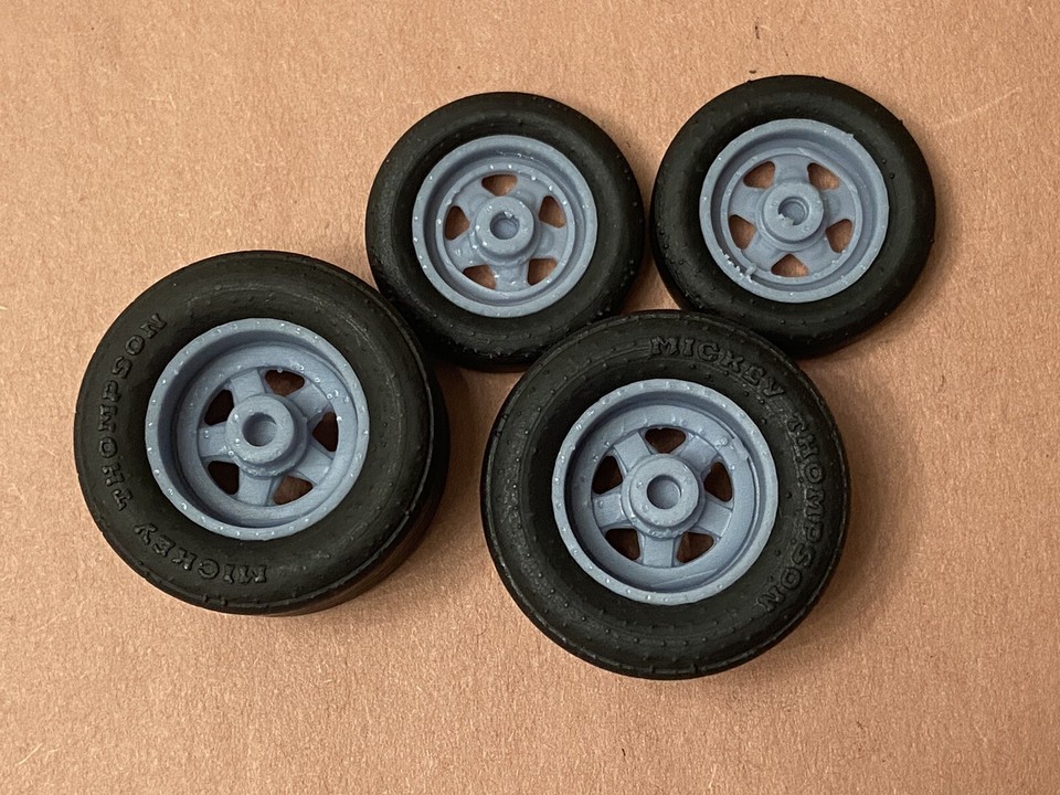 Resin 17/15 Scale inch Weld Pro Star Drag Wheels With Cheater Slicks 1/ ...