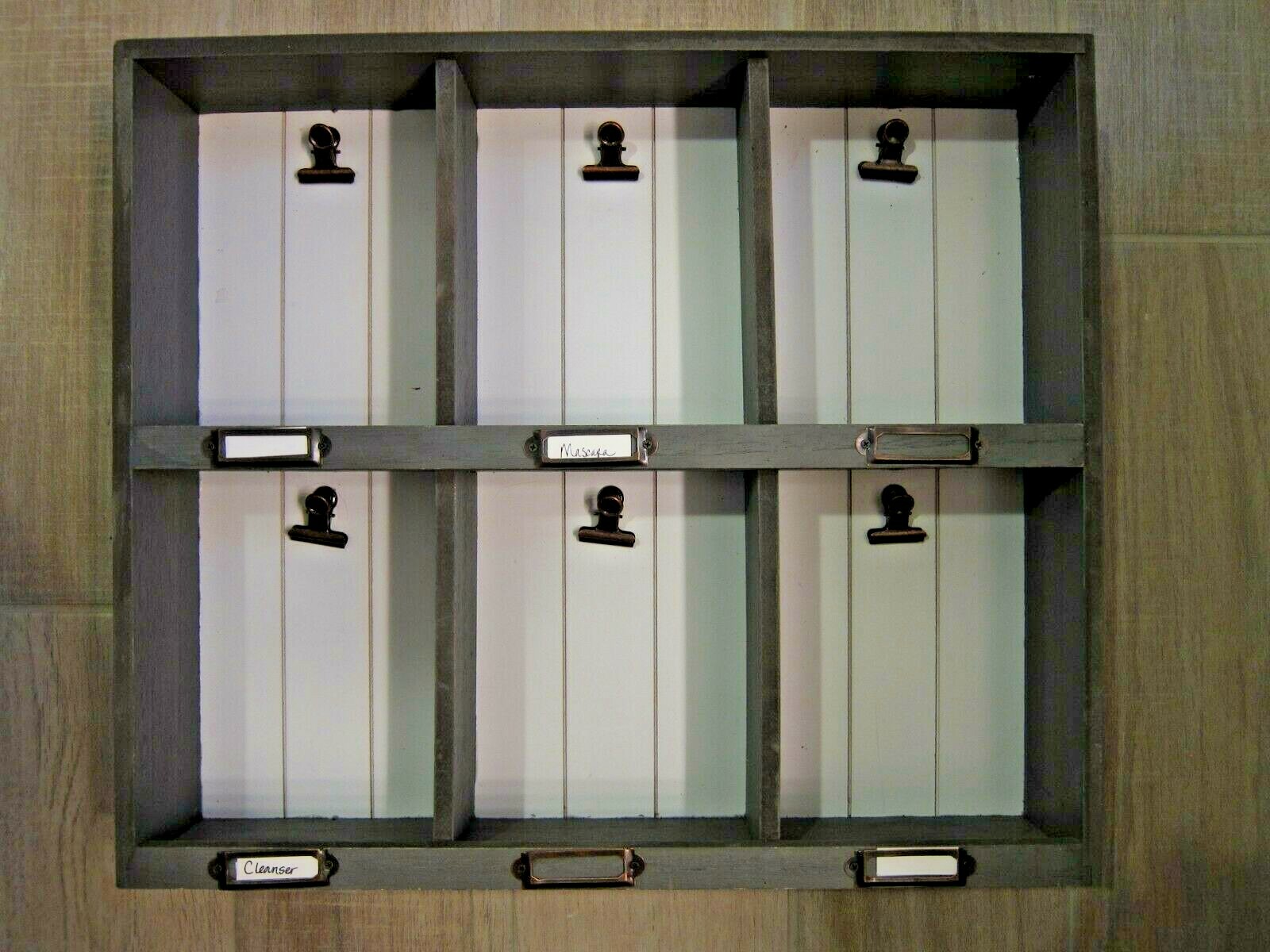 Inbox Wall Hanging Message Center Organization Board Gray with ...