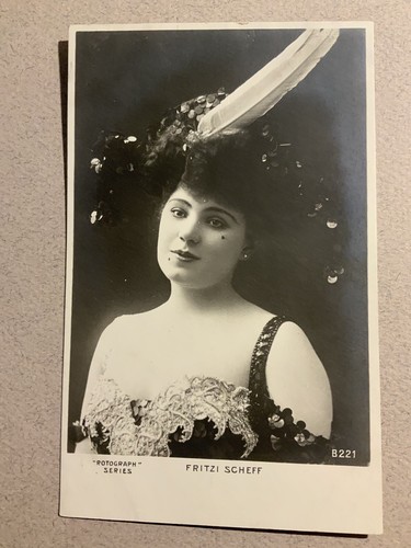 Fritzi Scheff Opera Singer Rotograph Series B221 Large Feather in Hair ...