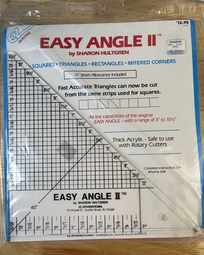 EASY ANGLE II, EZ Quilting, 10.5 Inch Sharon Hultgren, New 73077701477 ...