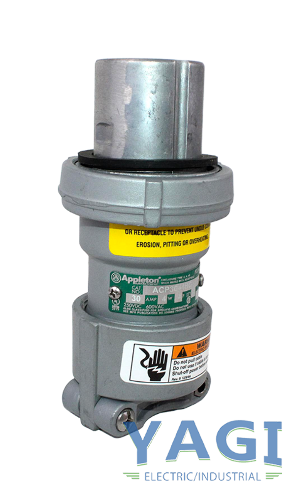 Appleton ACP3044BC Powertite Plug 30A 4W 4P 250VDC 600VAC STY 1 | eBay