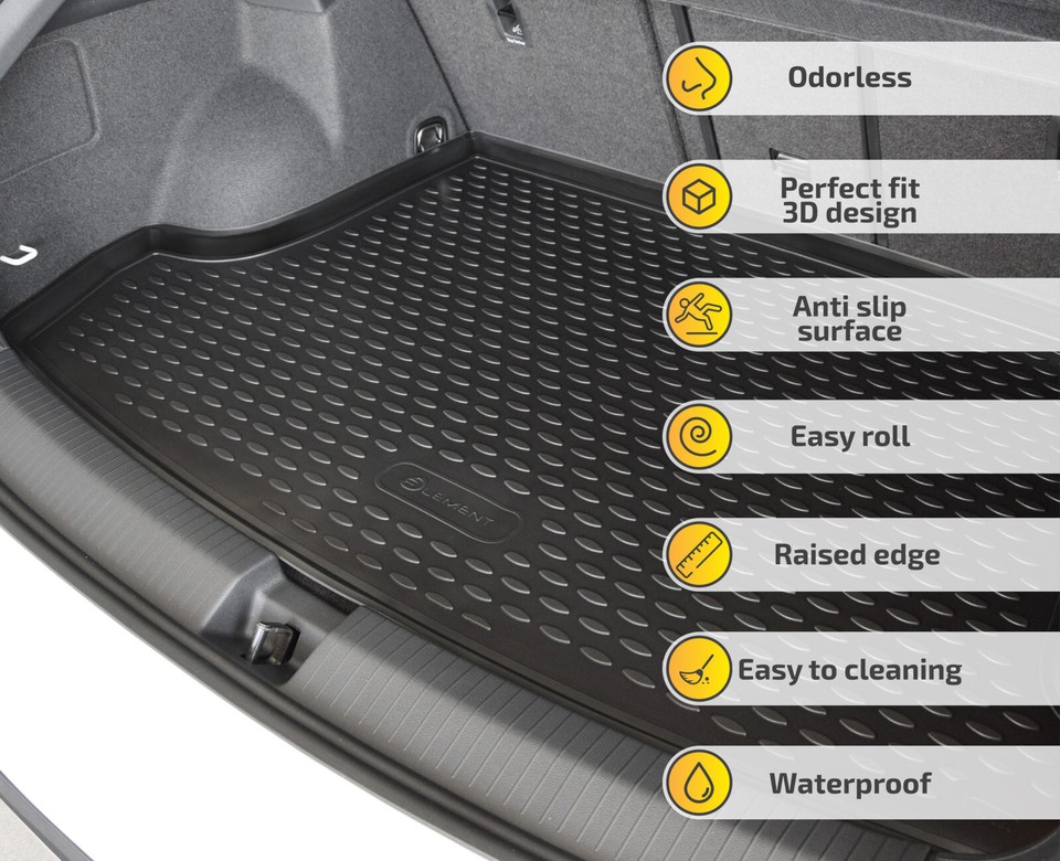 Cargo Liner Boot Tray Trunk Mat Fits Fiat 500 2009-2016 3D TPE | eBay