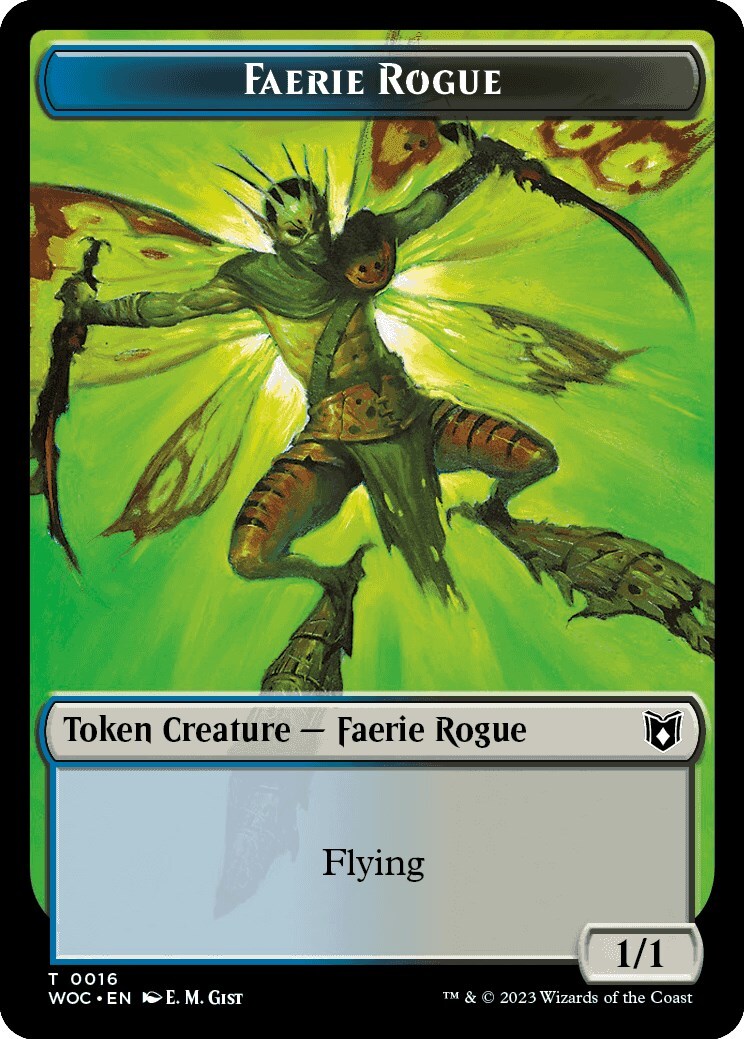Faerie Rogue (0016) // Faerie Double-Sided Token Commander: Wilds of ...