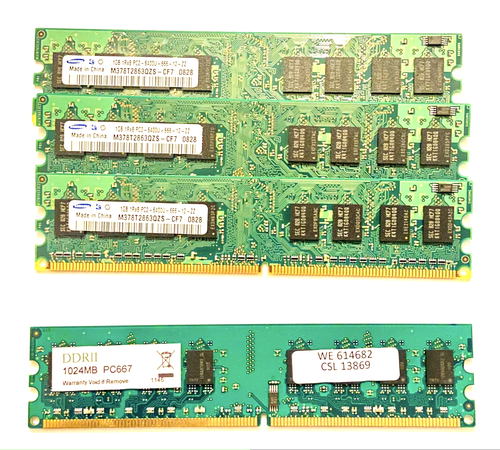 4x 1GB 800MHz DDR2 RAM PC2-6400U 240-Pin Computer Memory 1024MB 1 Paar ...