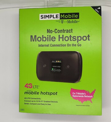 Simple Mobile Moxee Hotspot Wi-Fi 4G LTE 256MB Black - Used. NO SIM ...