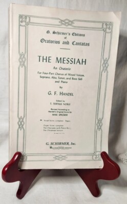 The Messiah An Oratorio G.F. Handel Vocal Score Music 1912 G. Schirmer ...