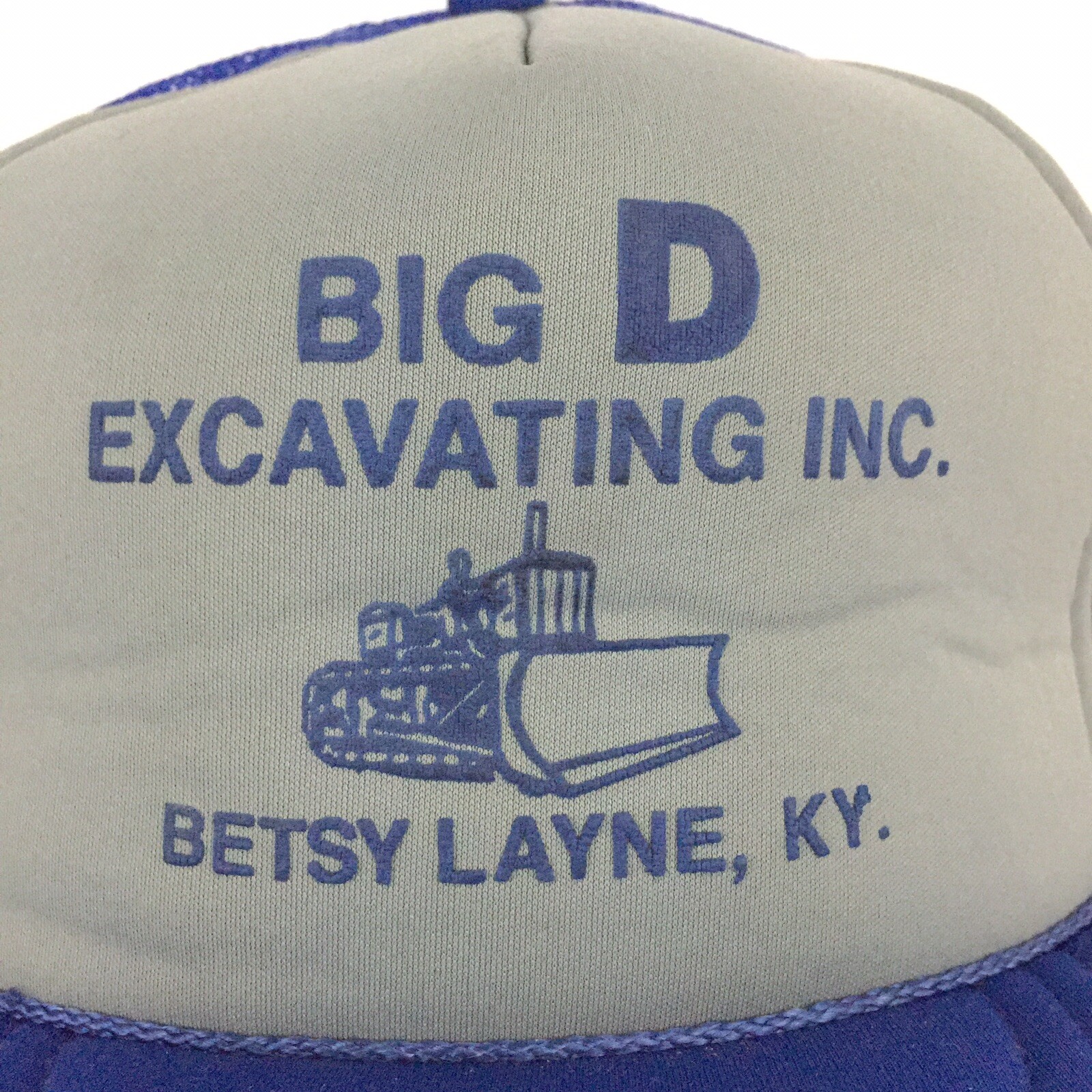 Vtg Big D Excavating Cap Betsy Layne KY Logo Mesh Snap Back Trucker ...