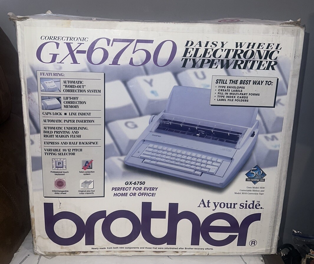 Brother GX-6750 Portable Daisy Wheel Electric Typewriter for sale ...
