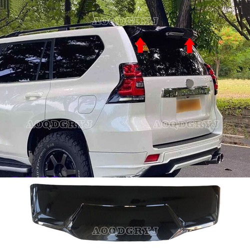 1P ABS Gloss Black Rear Spoiler Wing Trim For Land Cruiser Prado FJ150 ...