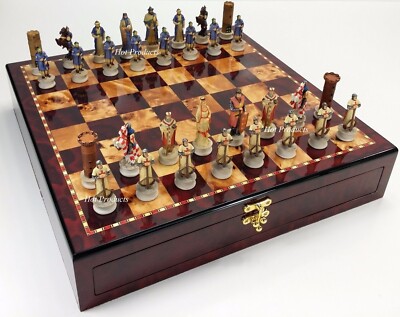 Medieval Times Crusade Arabian v Christian Chess Set Cherry Color ...