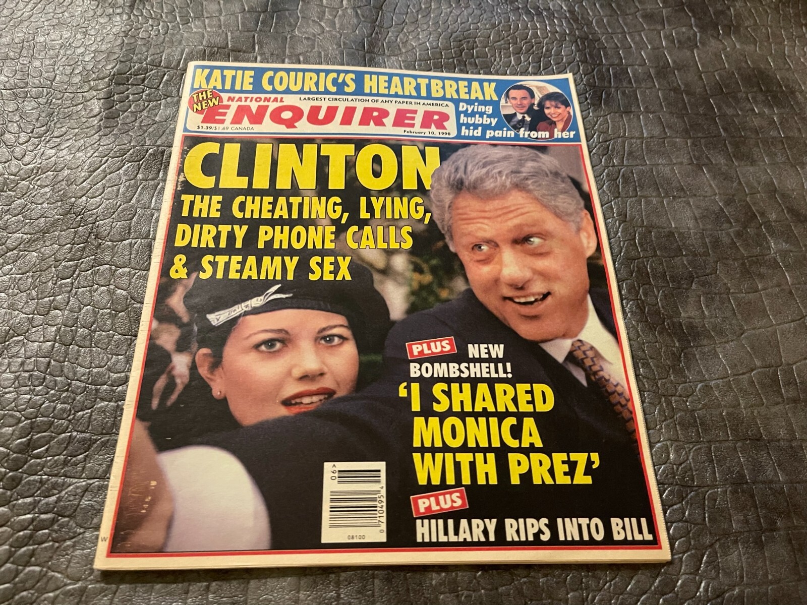 FEBRUARY 10 1998 NATIONAL ENQUIRER tabloid magazine - BILL CLINTON ...