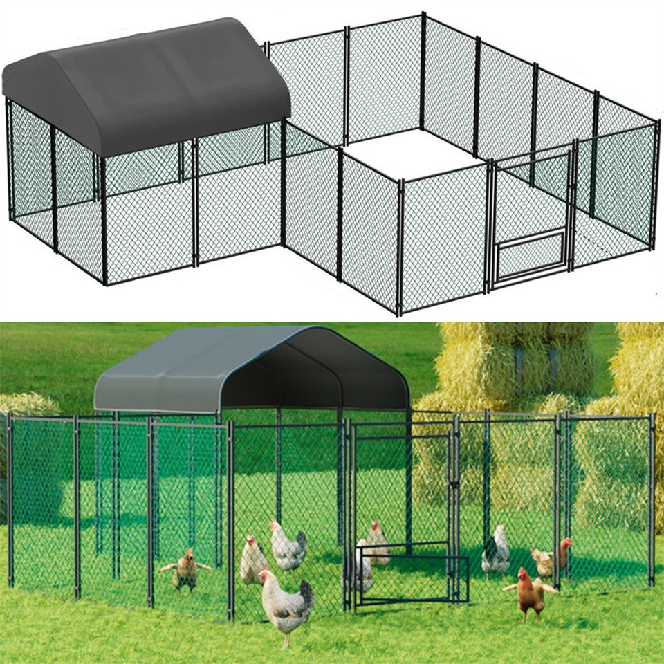 Heavy Duty XXL Chicken Run Cage Walk In Coop Poultry Hen Rabbit Kennel ...
