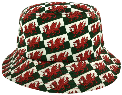 New Wales Cymru Am Byth Welsh Dragon Football Rugby Patriotic Bucket ...