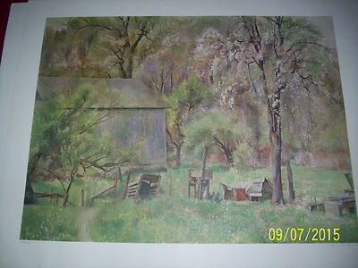 Henriette Wyeth signed print rare collotype BRANDYWINE FARM with COA ...