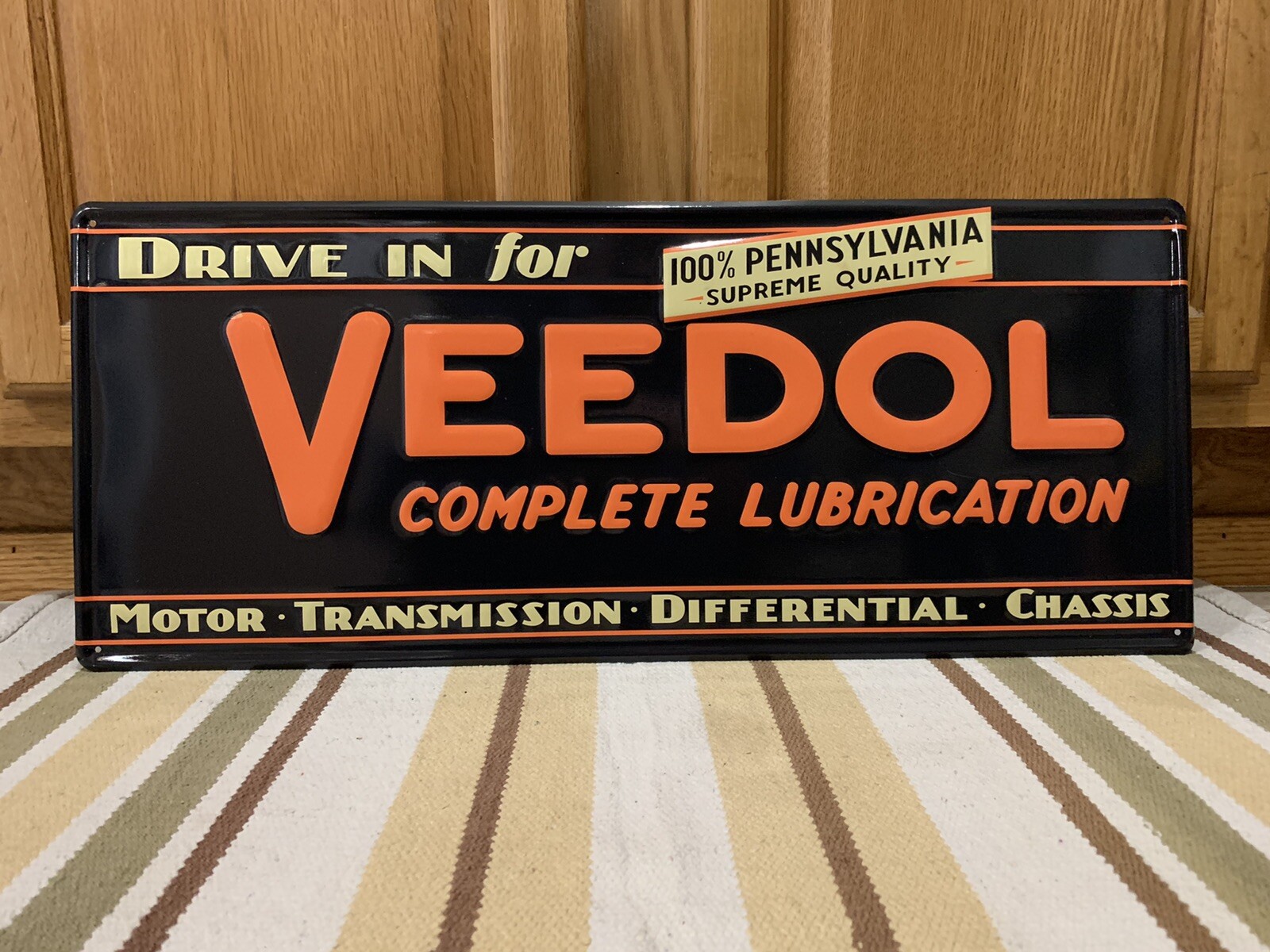 Veedol Lubrication Sign Gas Oil Garage Wall Decor Parts Vintage Style ...