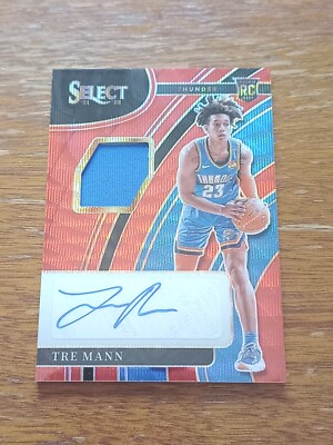 TRE MANN 2021-22 Panini Select Rookie Patch Auto Red Wave RC RPA | eBay