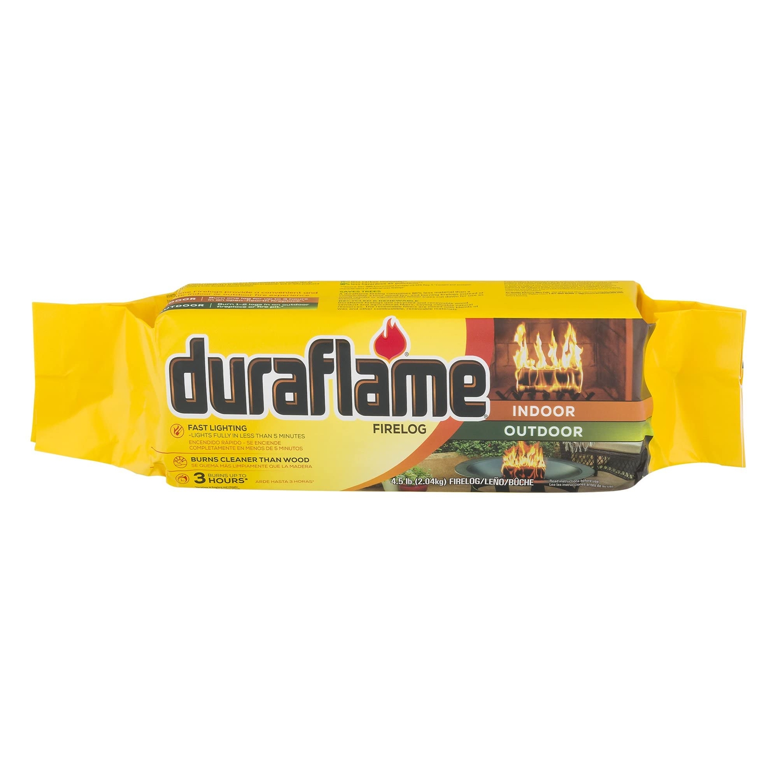 Duraflame Firelog Indoor/Outdoor 4.5 lbs Wax Fire Log Single for sale ...