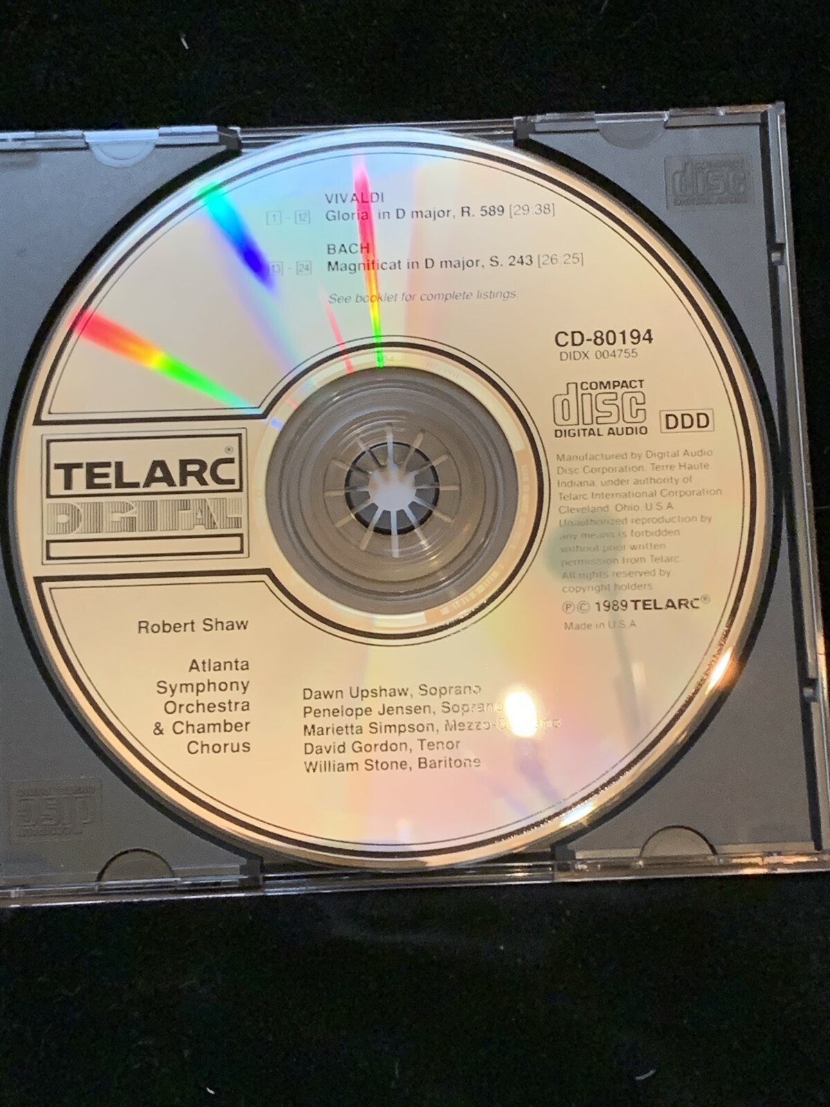 VIVALDI Gloria & BACH Magnificat - Robert Shaw, Atlanta, Dawn Upshaw ...
