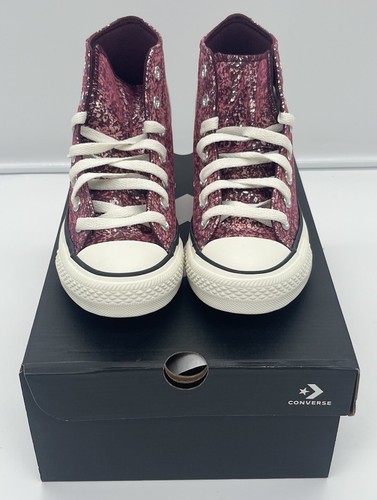 New in Box Womens Converse Chuck Taylor All Star Glitter HI Orchid ...