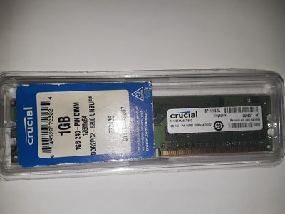 New 1 GB Crucial 240-PIN DIMM 128MX64 DDR2PC2 5300 UNBUFF DIMM | eBay