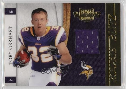 2010 Panini Plates & Patches - Rookie Blitz Toby Gerhart #6 Materials ...