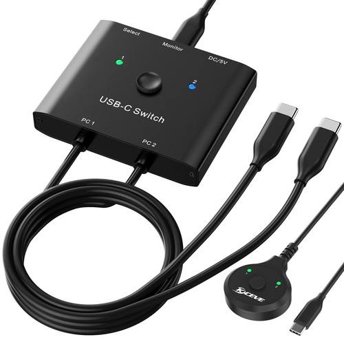 USB C Switch,Bi-Directional USB C Switcher 2 Computers,USB Type C KVM ...