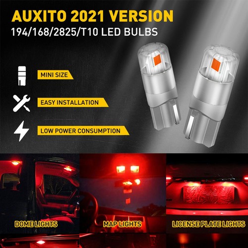 2pcs Red LED Inner Tail Light Bulbs Super Bright 2825 168 192 194 175 ...
