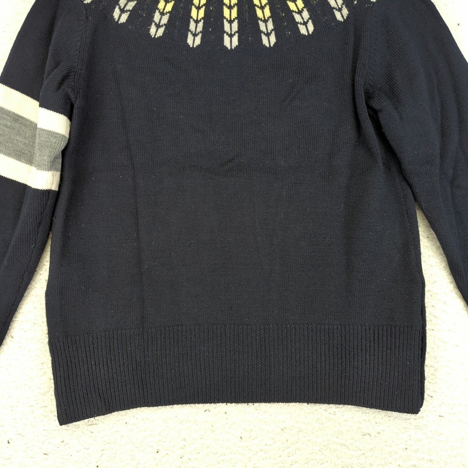 Thom Grey by Thom Browne Mens Wool Knit Sweater Medium Stripe Detail Pullover | eBay