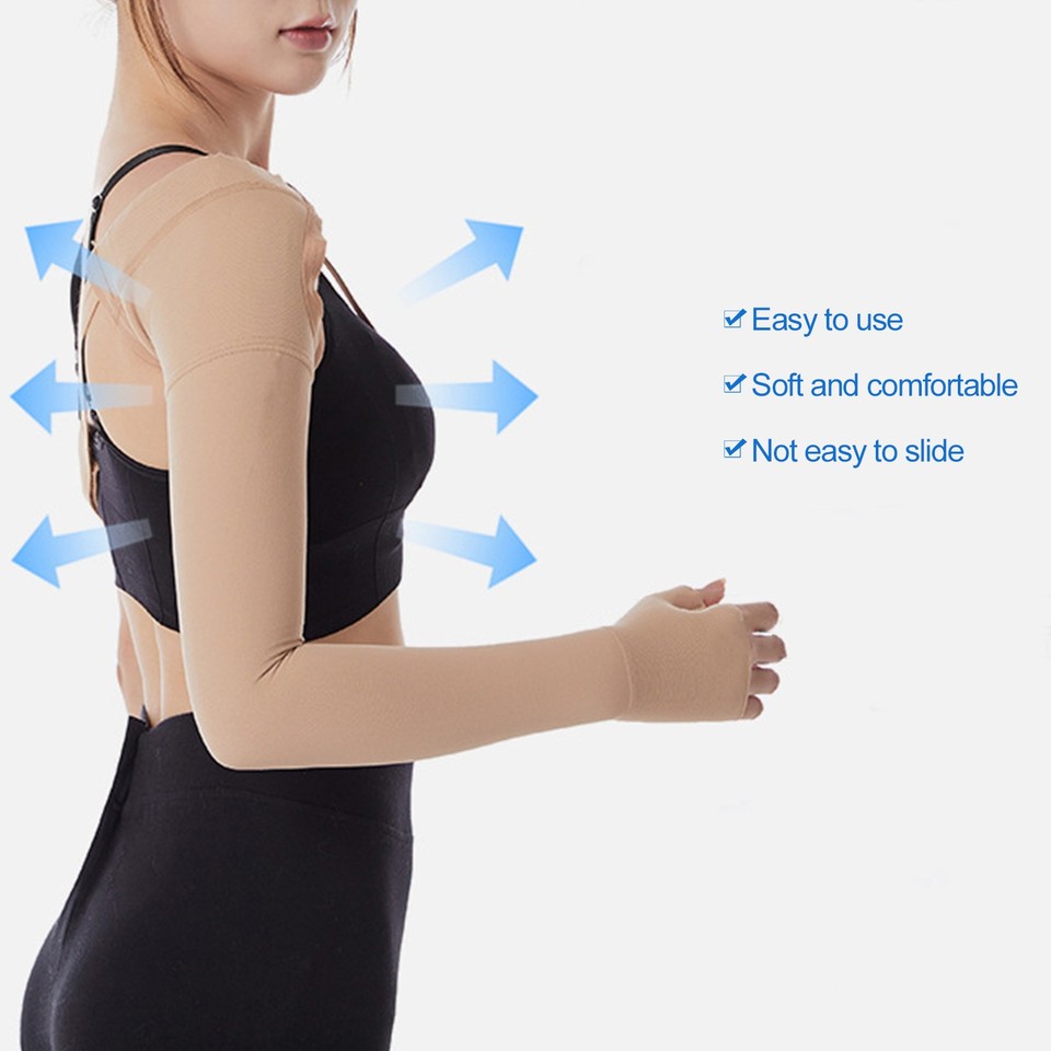 Lymphedema Compression Arm Sleeve Polyurethane Post Mastectomy Support ...