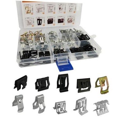 100Pcs 10 Sizes Auto Car U-Clip Metal Trim Panel Spring Clip Trim ...