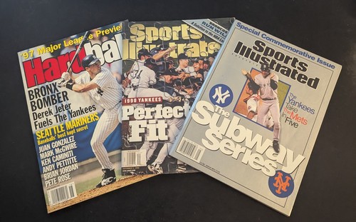 Derek Jeter NYY Yankees Magazine Lot x3 Hardball 1997, Sports Illust ...