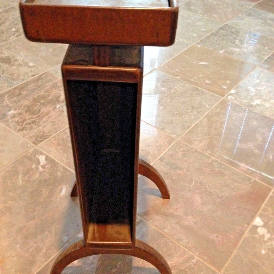 Antique Wood Wooden Telephone Stand Table with Space For Directory or ...