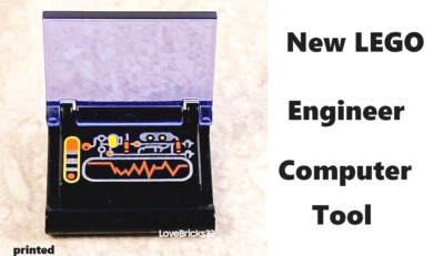 New LEGO Electrician Tool LAPTOP Clear Top Printed Frequency Gauge ...